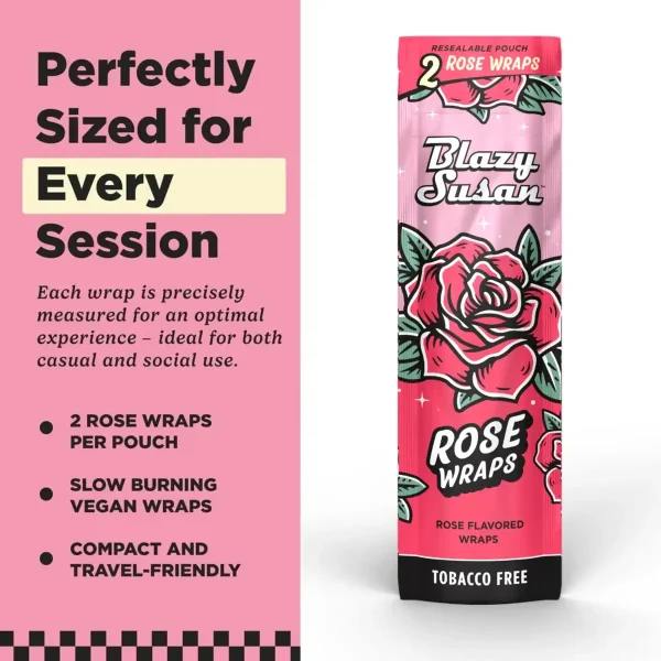 Blazy Susan Rose Blunt Wraps - Columbus Botanical Depot